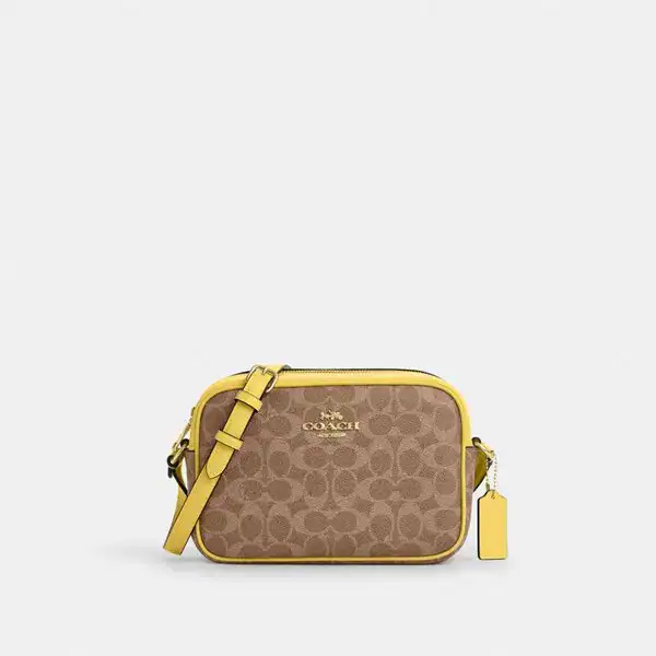 Coach® Jamie Camera Bag In Signature Canvas/Im/Tan/Yellow - 70